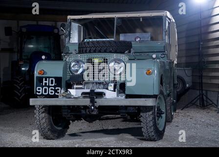 Series 1 Land Rover fitted with a Rover V8 engine Stock Photo - Alamy