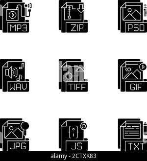 Image compression solid white flat icons on color rounded square ...