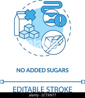 No added sugars concept icon Stock Vector Image & Art - Alamy