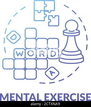 Logic blue gradient concept icon. Thinking process thin line ...