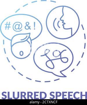 Slurred speech concept icon Stock Vector Image & Art - Alamy