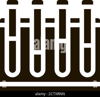analysis tubes glyph icon vector illustration flat Stock Vector Image ...