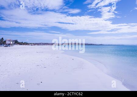 Tropical white beach in Coche island in the caribbean sea (Venezuela ...