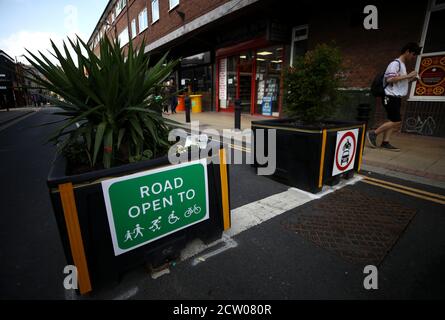 Division Street in Sheffield city centre road England Stock Photo - Alamy