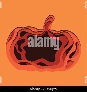 paper cut postcard. happy halloween Stock Vector Image & Art - Alamy