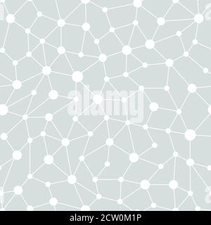 Neural network seamless pattern. Neural network of nodes and connections. Vector Stock Vector ...