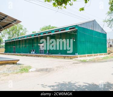 Warehouse for wheat grain and rice storage. Agriculture product storing ...