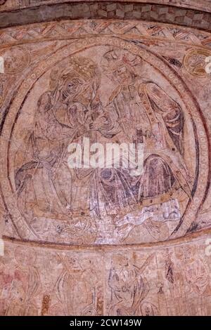 wall paintings of Osia, XIII century, fresco torn and transferred to ...