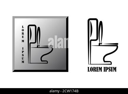 Western Seat Toilet Bowl Icon Vector Art Illustration Stock Vector ...
