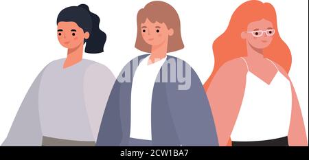 three women cartoons vector design Stock Vector Image & Art - Alamy