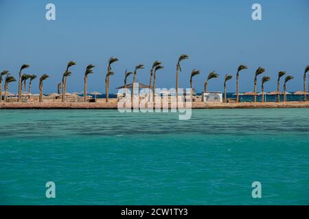 Panoramic view from Hurghada beach, Egypt september 2018 Stock Photo ...