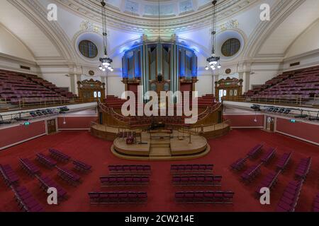 Interior of the Great Hall in the Methodist Central Hall, Westminster ...