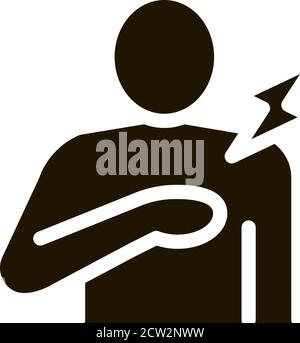 Muscle Pain icon. Monochrome simple element from coronavirus symptoms ...