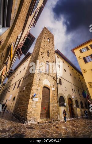 Wide angle shot of traditional architecture in Florence, Italy Stock ...