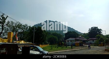 DISTRICT SATNA, INDIA - SEPTEMBER 13, 2019: Stairs view top to down at ...