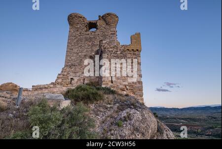 Castillo de Quel, siglo XV, Quel, La Rioja , Spain, Europe Stock Photo ...