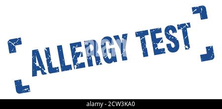 allergy test stamp. square grunge sign on white background Stock Vector ...