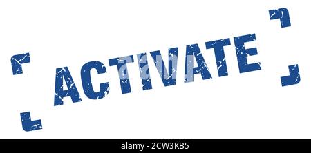 activate stamp. square grunge sign isolated on white background Stock ...