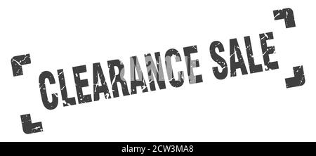 clearance sale stamp. square grunge sign isolated on white background ...