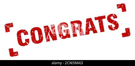 congrats stamp. square grunge sign isolated on white background Stock ...