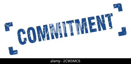 commitment stamp. square grunge sign on white background Stock Vector Image & Art - Alamy