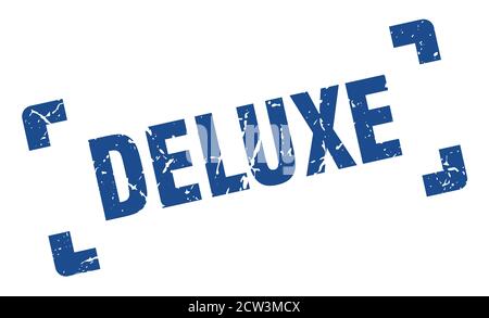 deluxe stamp. square grunge sign on white background Stock Vector Image ...