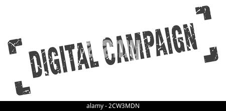 digital campaign stamp. square grunge sign on white background Stock ...