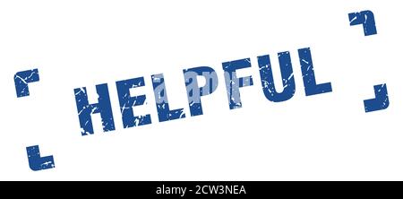 helpful stamp. square grunge sign isolated on white background Stock ...