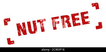 nut free stamp. square grunge sign isolated on white background Stock ...