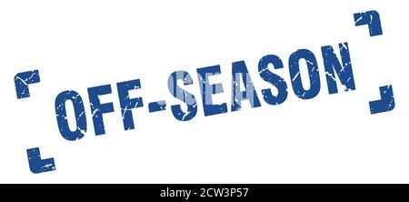 off-season stamp. square grunge sign isolated on white background Stock ...