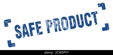 safe product stamp. square grunge sign isolated on white background ...