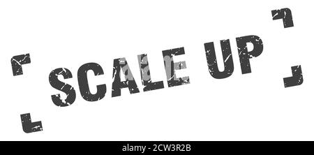 scale up stamp. square grunge sign isolated on white background Stock ...