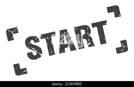 start stamp. square grunge sign isolated on white background Stock ...