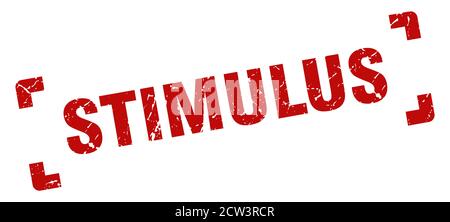 stimulus stamp. square grunge sign isolated on white background Stock ...