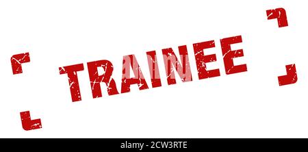 trainee stamp. square grunge sign isolated on white background Stock ...