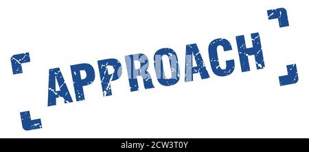 approach stamp. square grunge sign isolated on white background Stock ...