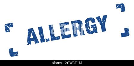 allergy stamp. square grunge sign isolated on white background Stock ...