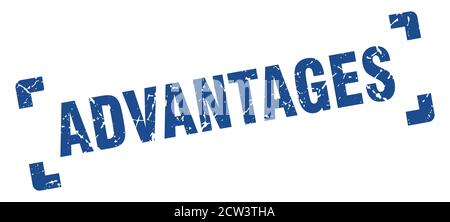 advantages stamp. square grunge sign isolated on white background Stock ...