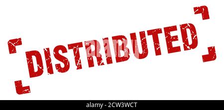 distributed stamp. square grunge sign on white background Stock Vector Image & Art - Alamy