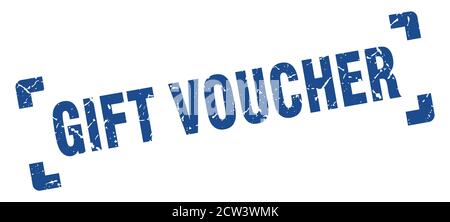 gift voucher stamp. square grunge sign on white background Stock Vector ...