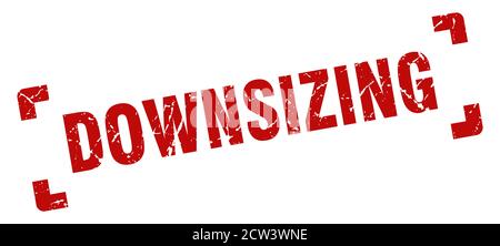 downsizing stamp. square grunge sign isolated on white background Stock ...