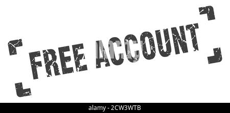 free account stamp. square grunge sign on white background Stock Vector ...