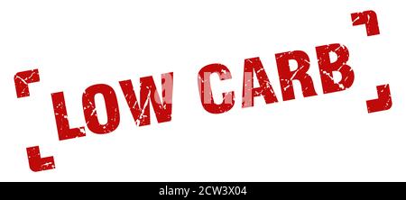 low carb square stamp. low carb grunge sign set Stock Vector Image ...