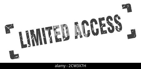 limited access stamp. square grunge sign on white background Stock ...