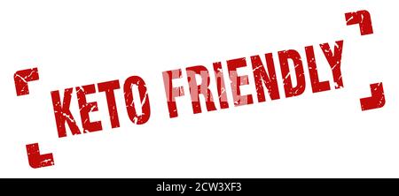 keto friendly stamp. square grunge sign isolated on white background ...