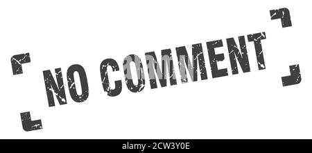 No comment sign or stamp on white background, vector illustration Stock ...