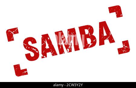 samba stamp. square grunge sign isolated on white background Stock ...