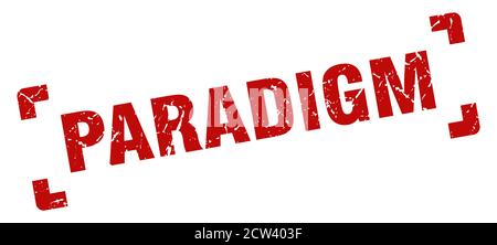 paradigm stamp. square grunge sign on white background Stock Vector ...