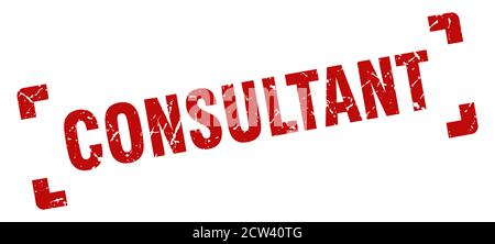 consultant stamp. square grunge sign isolated on white background Stock ...