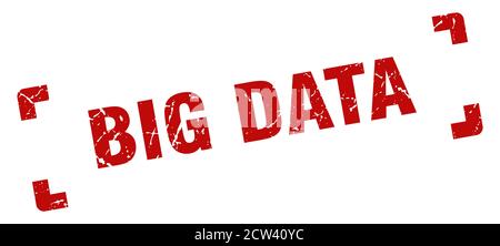 big data stamp. square grunge sign isolated on white background Stock ...